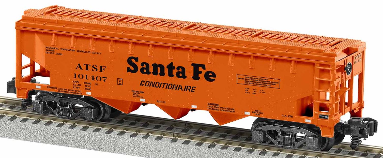 Lionel Atchison Topeka & Santa Fe (ATSF) Steel, Covered, 3-bay, Offset ...