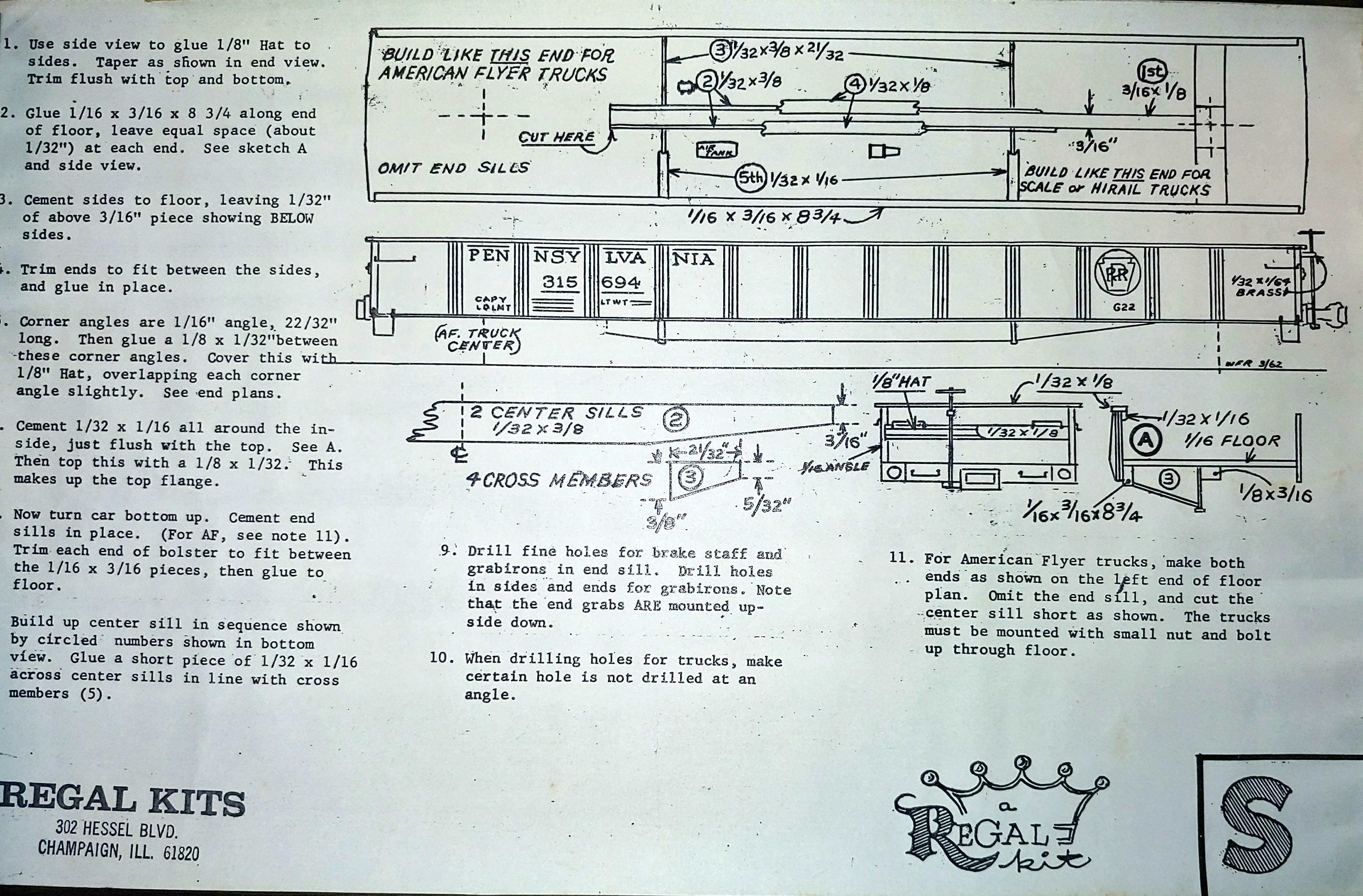 Regal Kits Pennsylvania Railroad (PRR) Steel-sided, Drop-bottom ...